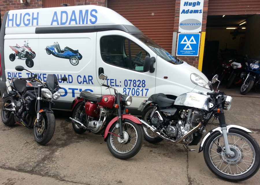 Hugh Adams Motorcycles – MOT, Bikes, Trikes, Quads, Cars